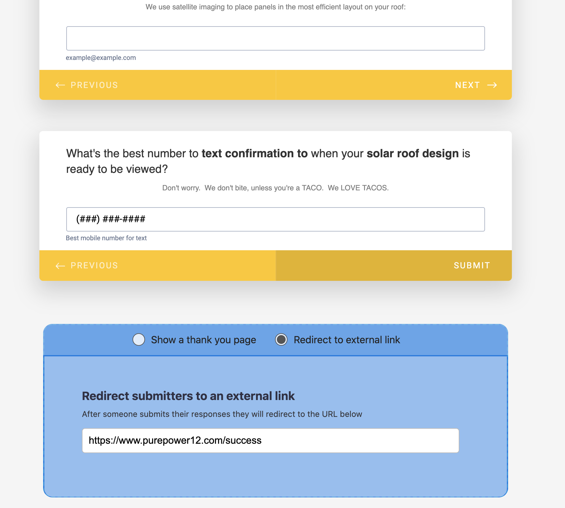Form Not Redirecting To External Link